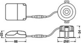 Podhledové LED svítidlo LEDVANCE SPOT DARKLIGHT UGR<19 černé 8W 3000K CRI90 36° stmívatelné
