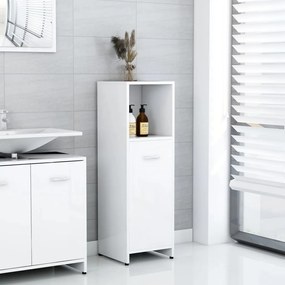 Koupelnová skříňka bílá vysoký lesk 30 x 30 x 95 cm dřevotříska - Default Title