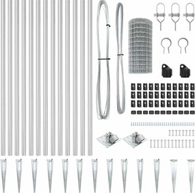 Venkovní euro plot s hroty 25 x 0,6 m Pozinkovaná ocel Stříbrná 3350769