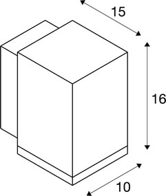 LA 1003417 ENOLA SQUARE M single venkovní LED nástěnné přisazené svítidlo antracit - BIG WHITE (SLV)