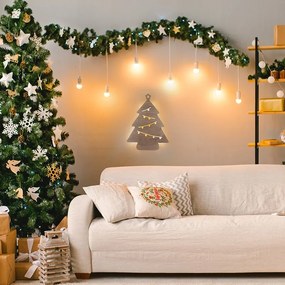 SOLIGHT LED nástěnná dekorace vánoční stromek, 24x LED, 2x AA