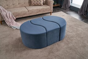 Atelier del Sofa Taburet Alya Puf - Blue, Modrá