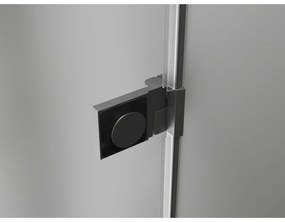 Mexen Lunar-B L sklápěcí sprchový kout levý 90 x 90 cm, čiré sklo, broušený grafit, 832L-090-090-66-00-L