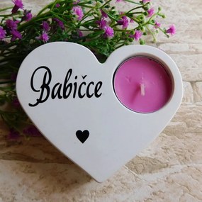 Svícen srdíčko Babičce