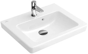 Villeroy & Boch Subway 2.0 - Umývátko nábytkové 500x400 mm, s přepadem a otvorem pro baterii, Ceramicplus, bílá 73155GR1