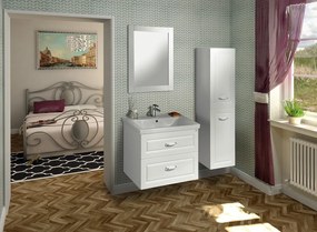 Aqualine, FAVOLO skříňka vysoká s košem 40x150x31 cm, bílá mat, FV160