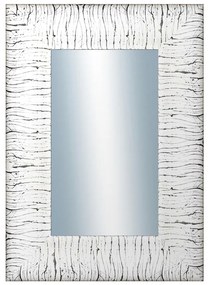 DANTIK - Zarámované zrcadlo - rozměr s rámem cca 50x70 cm z lišty SAUDEK bílá černé čáry (2512)