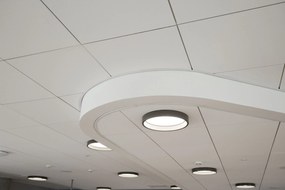 Stropní svítidlo Circle Semi Recessed LED 3000K 45,6 cm černá