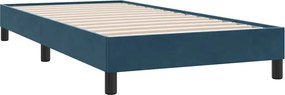 Postel Box Spring bez matrace tmavě modrá 80x210 cm samet 3315805