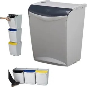 Denox ECOSYSTEM 25 l šedá / Odpadkový koš / na směsný odpad / modulárn