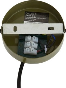 Retro závěsná lampa zelená s kovovým stínidlem 2-světelné - Macaron