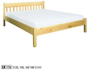 Drewmax Dřevěná postel 120x200 LK116 borovice