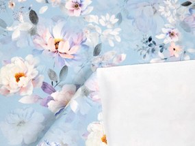 Biante Sametový čtvercový ubrus Tamara TMR-044 Jarní květy na nebesky modrém 40x40 cm