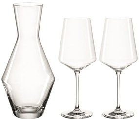 Leonardo Karafa a skleničky na víno PUCCINI SET/3ks