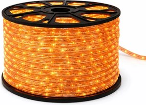 Easy Fix světelná LED hadice venkovní, 50 m, oranžová, 1500 diod, čirý kabel, IP44, cívka