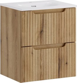 Závěsná skříňka Nova Sky se zápustným umyvadlem 50 cm dub coast evoke