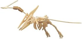 Dřevěné 3D puzzle Pteranodon hnědé