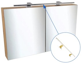 Comodo Zrcadlová skříňka Ideal OW 100 ZS LED-G s osvětlením Any LED 80 G, zlatá