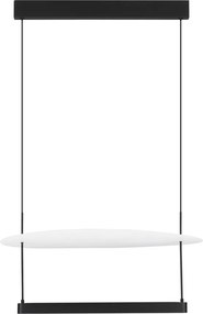 Bílé/matně černé hliníkové LED stmívatelné závěsné svítidlo ø 60 cm Diona – Nova Luce