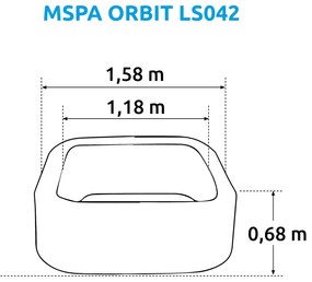 Mspa | Vířivý bazén MSPA Orbit LS042 | 11400270