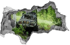 Wallmuralia Foto fotografie díra na zeď Jeep v lese 95x73 cm