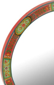 Dřevěné barevné kulaté zrcadlo Mumbai wood - Ø 75*3 cm
