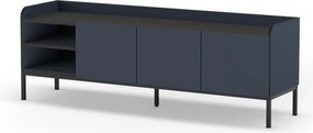 Modrý TV stolek 160x55x42 cm Adara – Marckeric