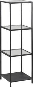 XXXLutz REGÁL, černá, ocel, 37/119,5/35 cm - Online Only regály & police - 001749018605