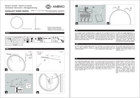 AMBIENTE kulaté zrcadlo do koupelny na zeď do pokoje do ložnice do předsíně na chodbu Amirro Ø 80 cm s LED osvětlením a senzorem, IP44 411-033 411-262 411-330