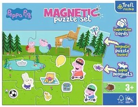 Trefl Primo - Puzzle - Magnetická sada prasátko Pepina / 9 dílků / 12