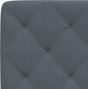 Postel s matrací tmavě šedá 120 x 200 cm samet 3208647