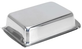 Kovová máselnička Chrome, 16x10x4 cm