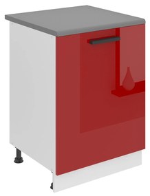Kuchyňská skříňka Belini Premium Full Version spodní 60 cm červený lesk s pracovní deskou