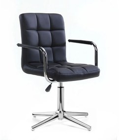 LuxuryForm Židle VERONA na stříbrném kříži - černá