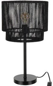 OnaDnes -20% Černá látková stolní lampa J-line Tale