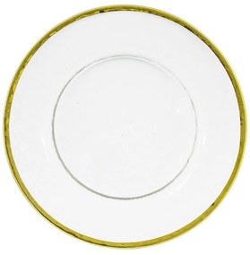 Skleněný talíř se zlatým okrajem 112400