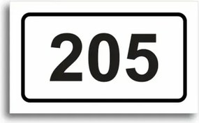 ACCEPT Číslo na dveře - typ 01 (50x30mm) - bílá tabulka - barevný tisk