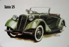 Plechová cedule Tatra 75