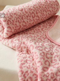 Sinsay - Ručník s leopardím vzorem - růžová