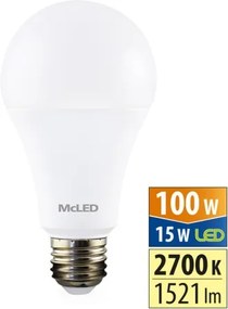 LED žárovka E27 McLED 15W (100W) teplá bílá (2700K) ML-321.100.87.0