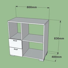 Kuchyňská skříňka Ece 80 cm bílá