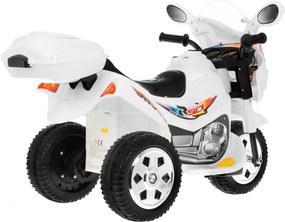 Ramiz Dětská elektrická tříkolka motorka BJX-088 bílá + zvuky + světla
