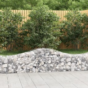 Klenuté gabionové koše 5 ks 200x50x40/60 cm pozinkované železo 3145580