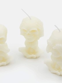 Sinsay - Sada 3 svíček Halloween - bílá