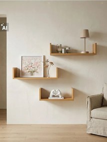 Sinsay - Sada nástěnných polic 3 pack - béžová
