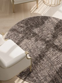 ELLE Decoration, Kusový koberec Brilliance Prisma 106312 Beige z kolekce Elle kruh, 160x160 (průměr) kruh, hnědá, ložnice