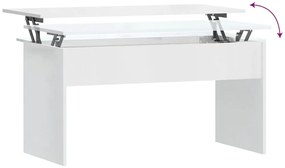 Konferenční stolek lesklý bílý 102x50,5x52,5cm kompozitní dřevo - Default Title