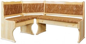 dřevěná čalouněna rohová jídelní lavice z masivního dřeva borovice NR107 pacyg