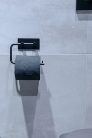 Olsen Spa Držák toaletního papíru na nalepení 3M, kov, černá barva  - KD02091762