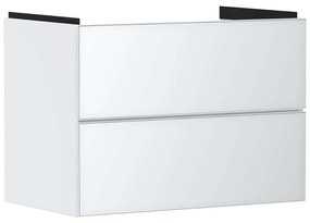Hansgrohe Xevolos E - Umyvadlová skříňka 78x58x48 cm, 2 zásuvky, matná bílá/metalická bílá 54178320